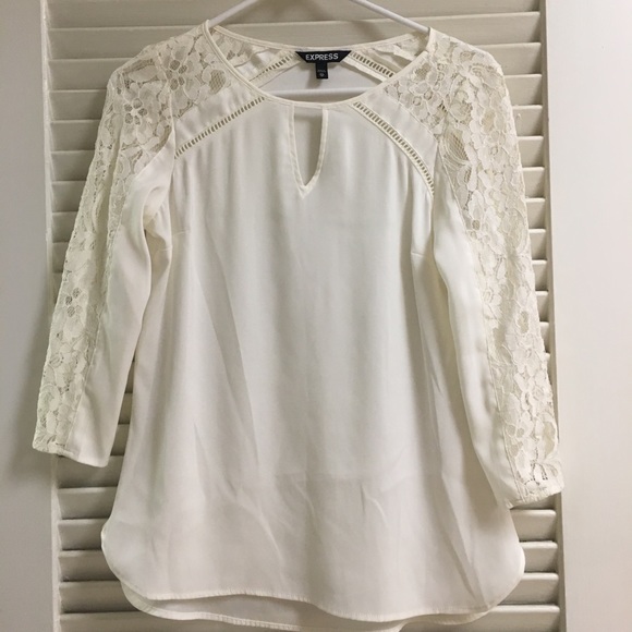 Express | Tops | Express Silk And Lace Top | Poshmark